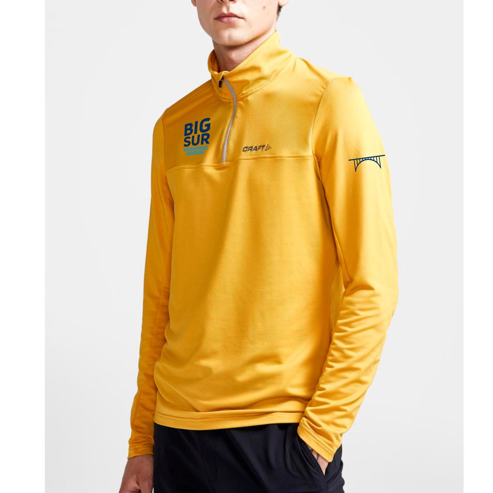 BSIM Men's CRAFT 1/4 Zip -Tawny- Embroidery – Big Sur Marathon Foundation Store