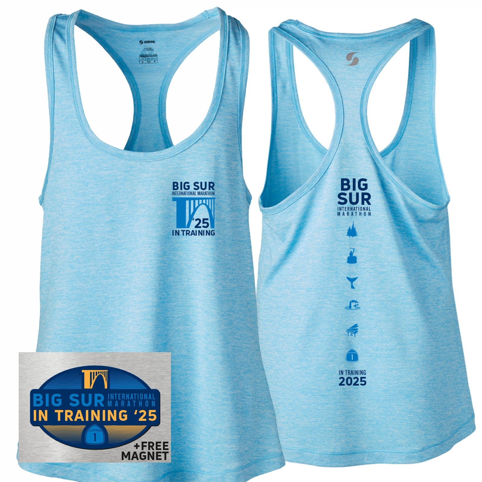 BSIM Women's Tech Singlet -Surf Heather- 2025 In Training – Big Sur ...